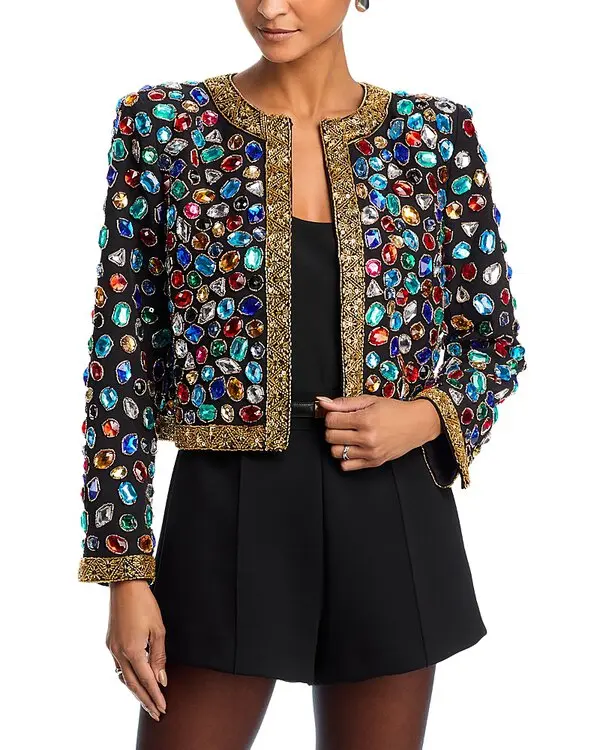 Aqua Jeweled Blazer