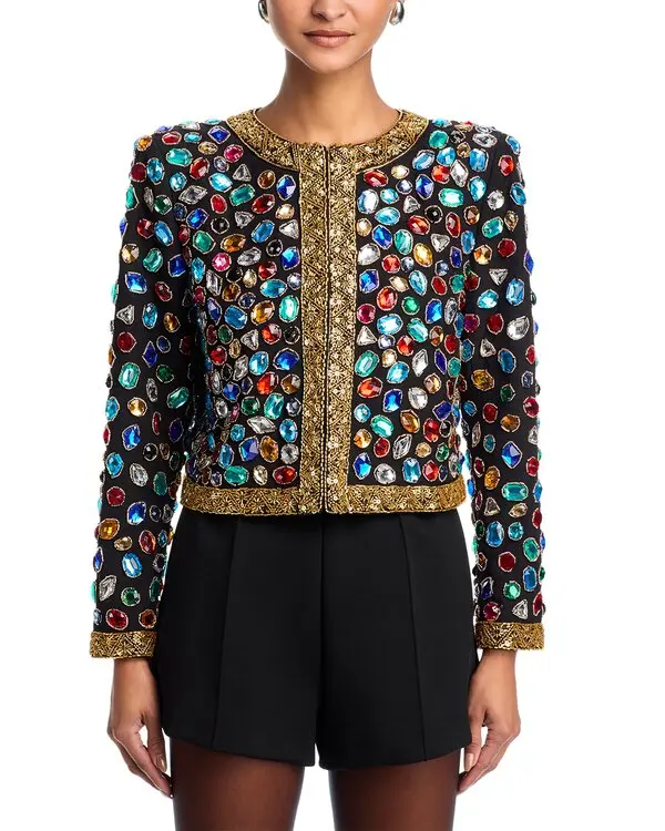 Aqua Jeweled Blazer