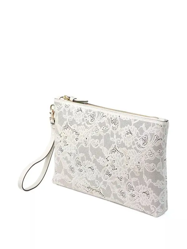 JIMMY CHOO Zipped Flat Purse With Perforated Design