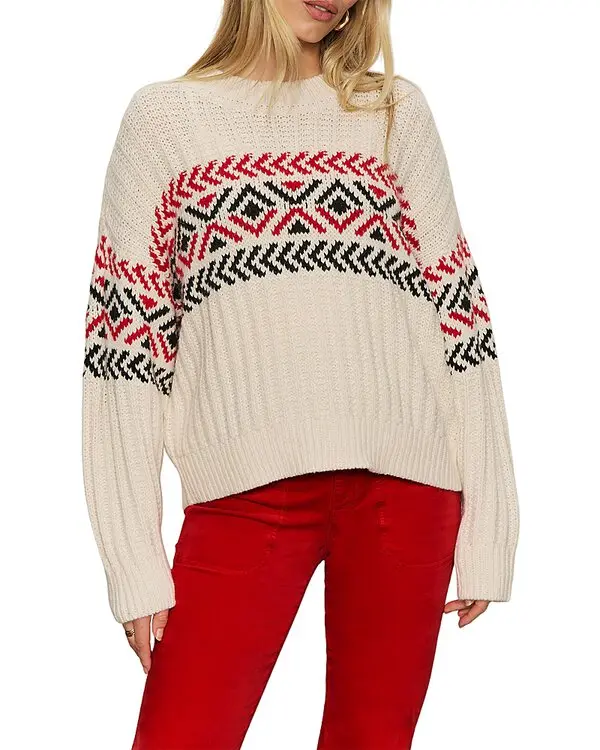 Sanctuary Intarsia Sweater - Chalk Multi