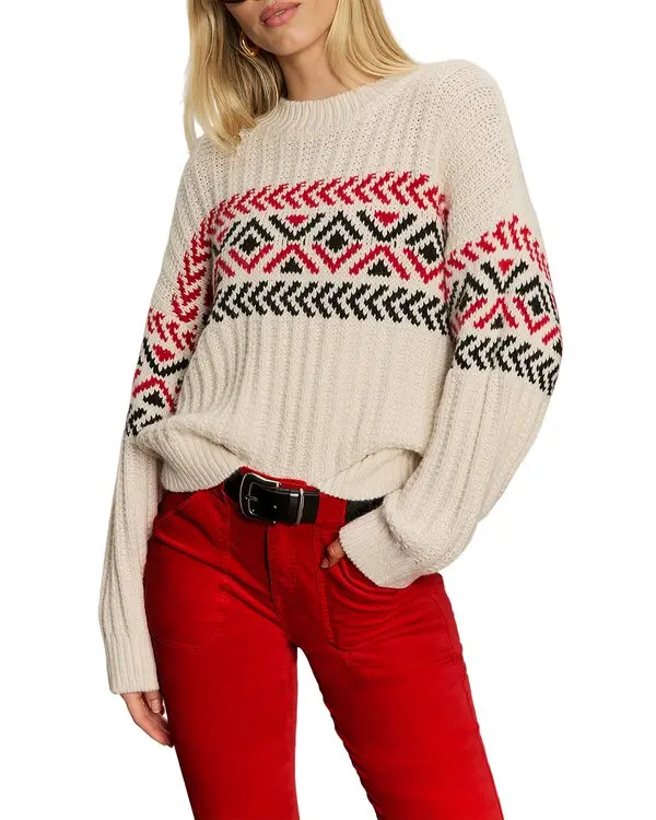 Sanctuary Intarsia Sweater - Chalk Multi
