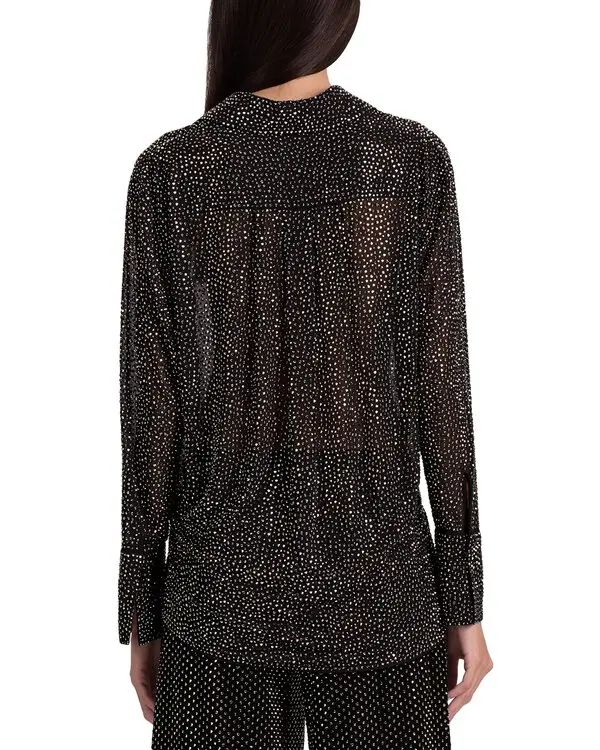 Alice + Olivia Embellished Button-down Top