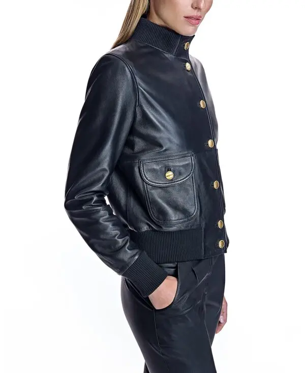 MAXIMILIAN Leather Bomber Jacket
