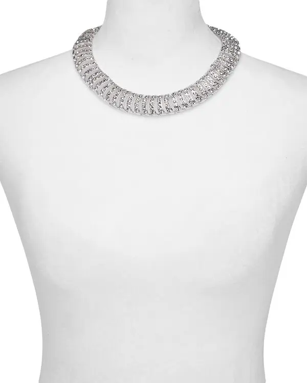 Aqua Rhinestone Chain Choker Necklace