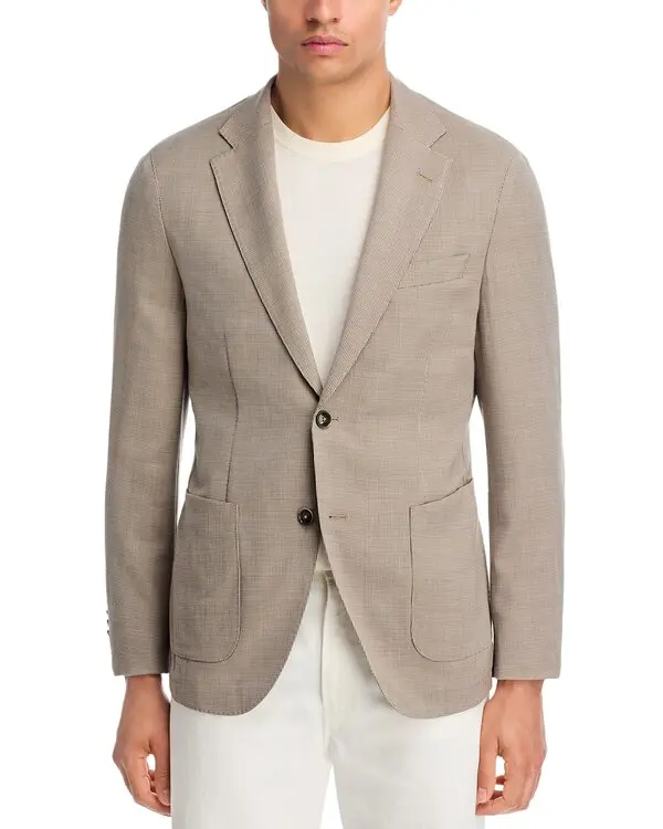 BOSS Camel Luxury Performance Heston Wool Blend Slim Fit Blazer - Beige