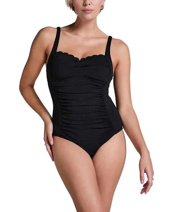 Hunkemoller Shaping Scallop Swimsuit - Black