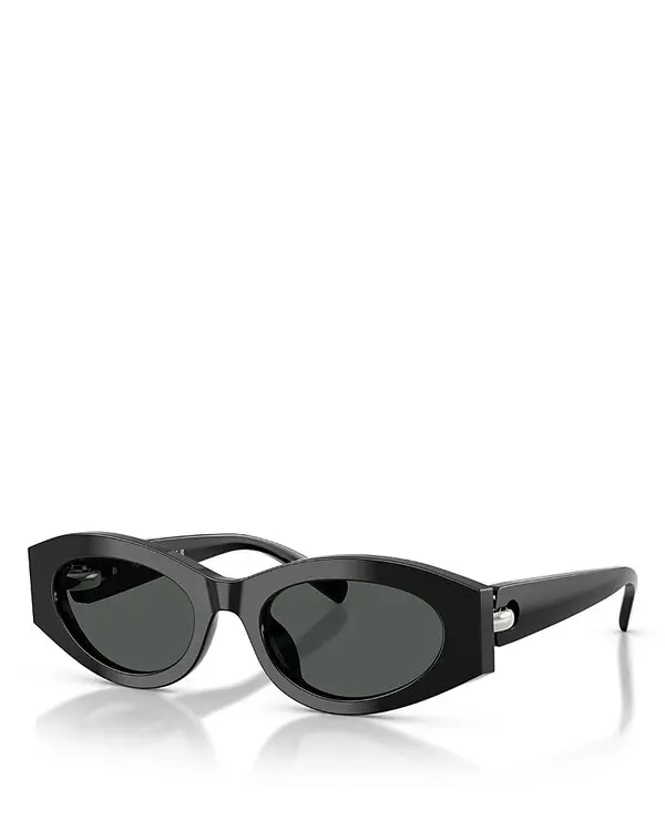 Tory Burch Oval Sunglasses, 52mm - Black