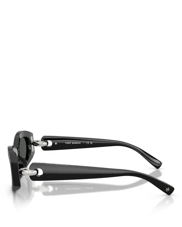 Tory Burch Oval Sunglasses, 52mm - Black