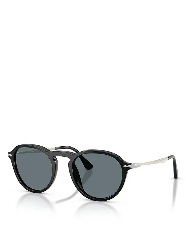 Persol 54mm Round Frame Sunglasses - Black