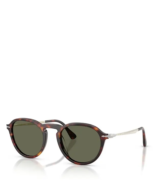 Persol 54mm Round Frame Sunglasses - Havana