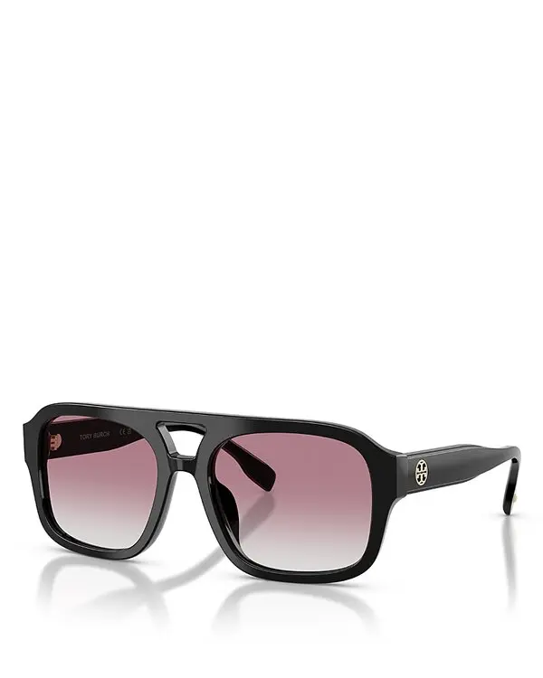 Tory Burch Aviator Sunglasses - Black