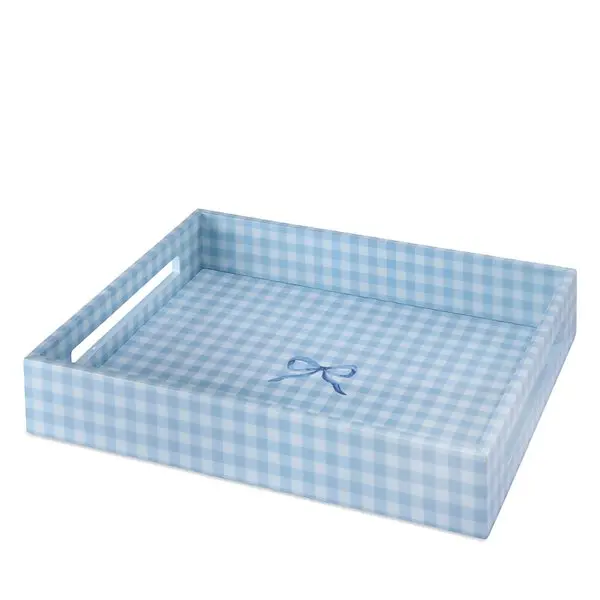 ADDISON ROSS Gingham Tray, 16 X 14