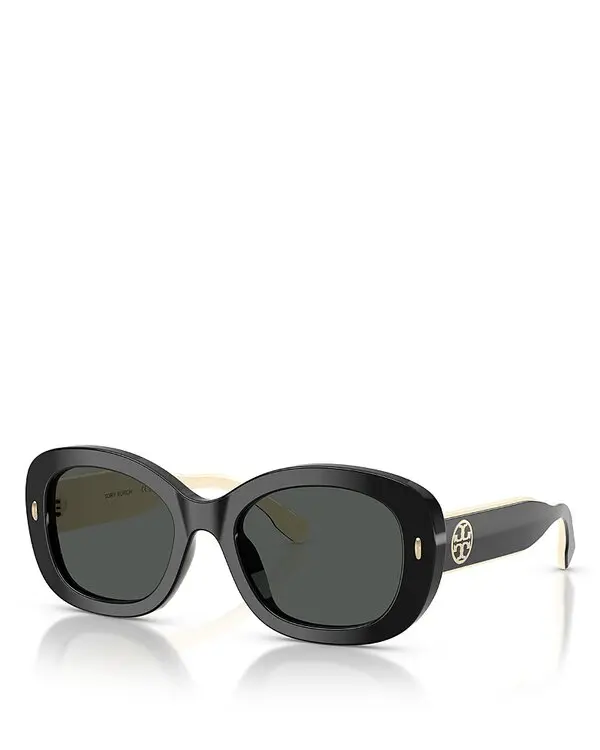 Tory Burch Oval Sunglasses - Black