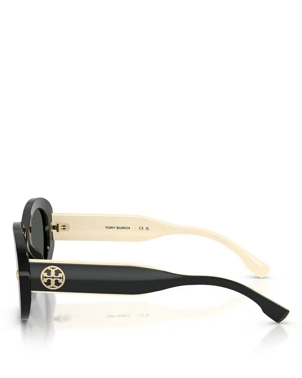 Tory Burch Oval Sunglasses - Black
