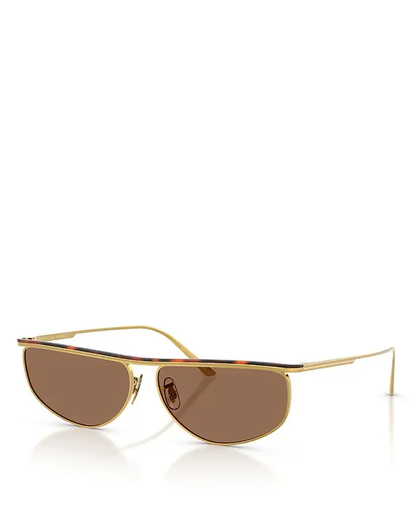 Khaite X Oliver Peoples Irregular Oval Sunglasses - Gold