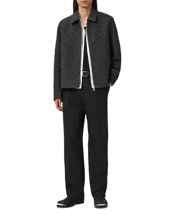 ALLSAINTS Celeste Cropped Fit Jacket - Charcoal Grey