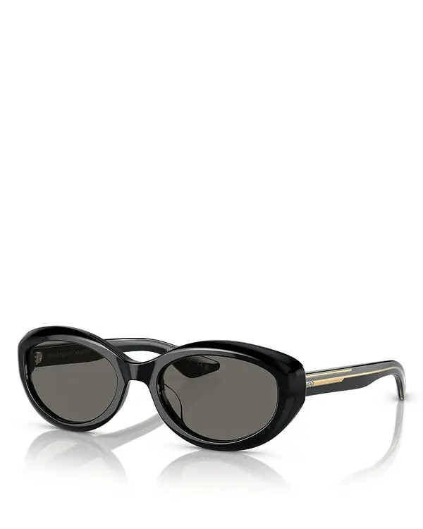 Khaite X Oliver Peoples Oval Sunglasses - Black