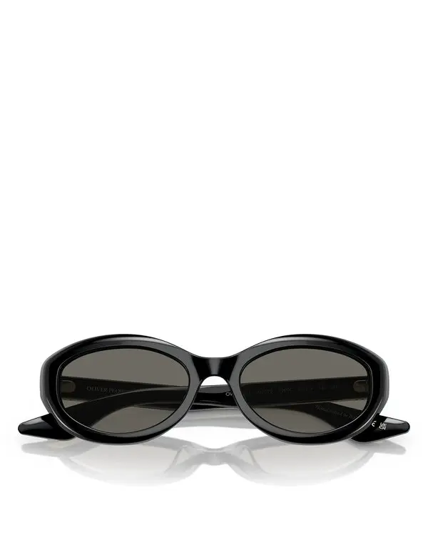 Khaite X Oliver Peoples Oval Sunglasses - Black