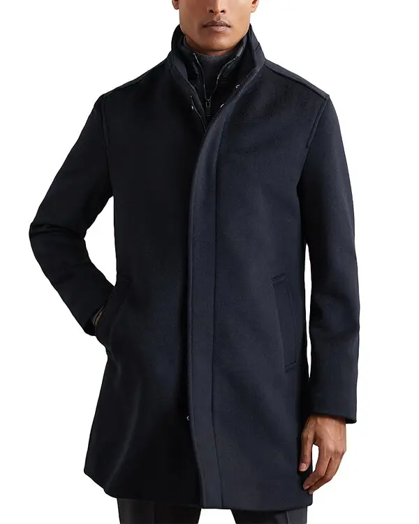 REISS Fuel Vest Insert Coat - Navy