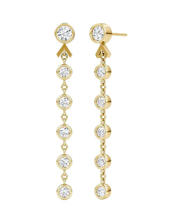 VRAI Arrow Drop Earrings With Lab Grown Diamonds - K Yellow Gold