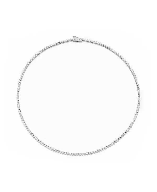 VRAI Petite Tennis Necklace 14k Gold 6.40 Ctw - K White Gold