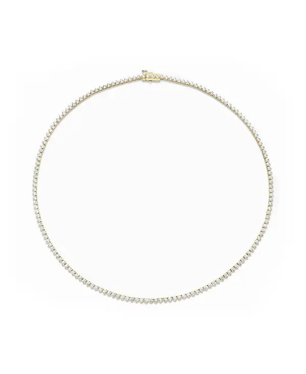 VRAI Petite Tennis Necklace 14k Gold 6.40 Ctw - K Yellow Gold