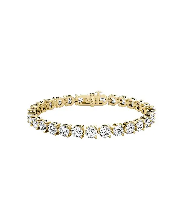VRAI Tennis Bracelet With 15ctw Round Brilliant Lab Created Diamonds - K Yellow Gold