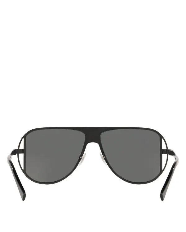Versace Aviator Sunglasses, 57mm - Matte Black/dark Grey