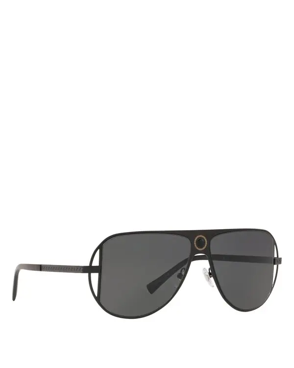 Versace Aviator Sunglasses, 57mm - Matte Black/dark Grey
