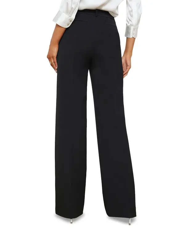 L'Agence Livvy Straight-leg Pants - Black