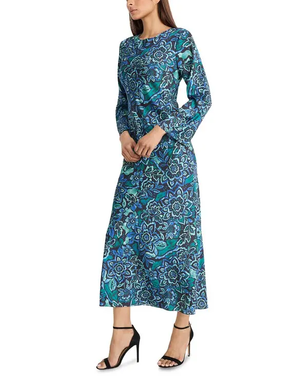 Maggy London Printed Long Sleeve Dress
