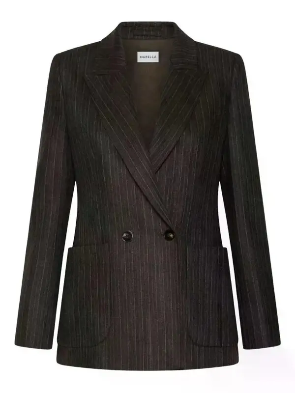 Marella Pinstriped Double-breasted Jacket