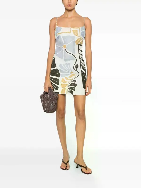 SIR. Lola Square-neck Mini Dress - Neutrals