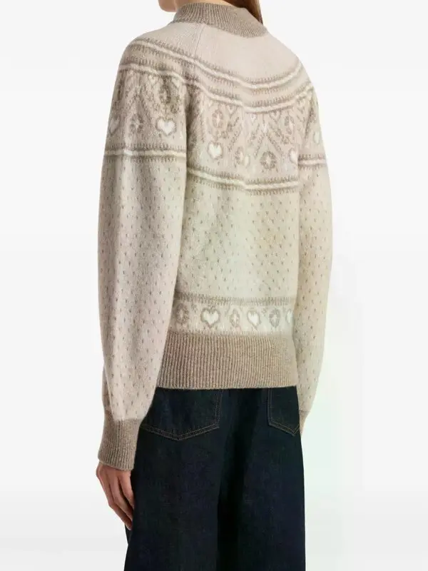 Khaite Guy Fair Isle Sweater - Neutrals