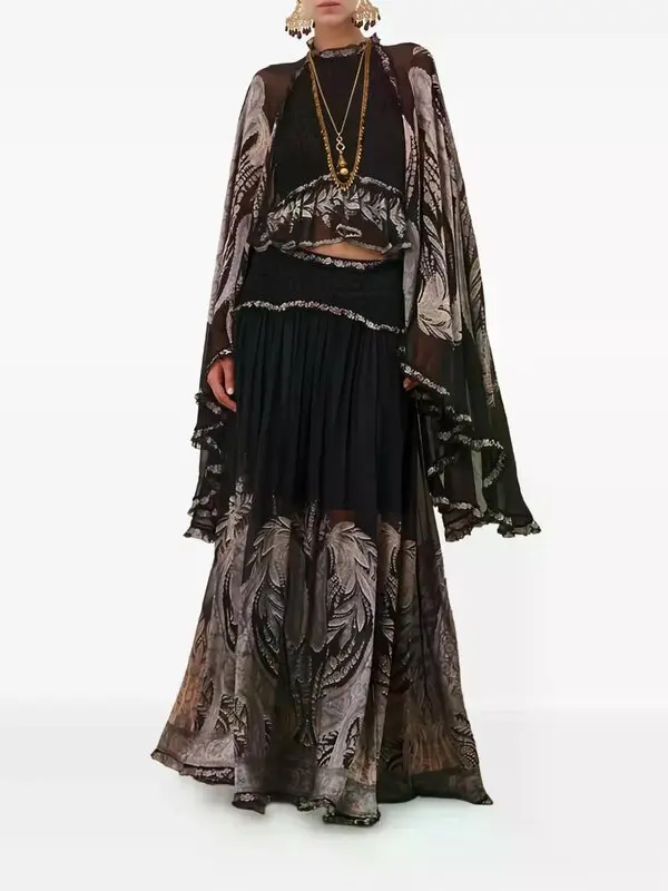 Zimmermann Ruffled Maxi Skirt