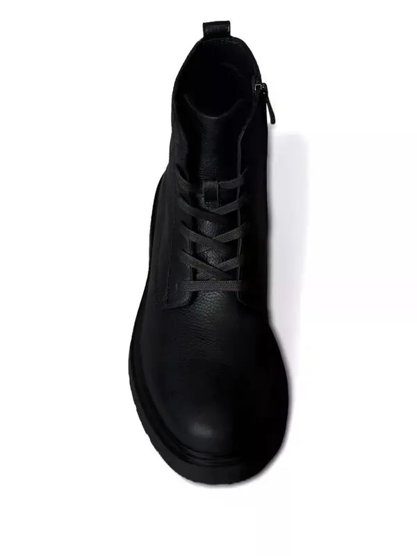Calvin Klein Logo-detail Leather Boots