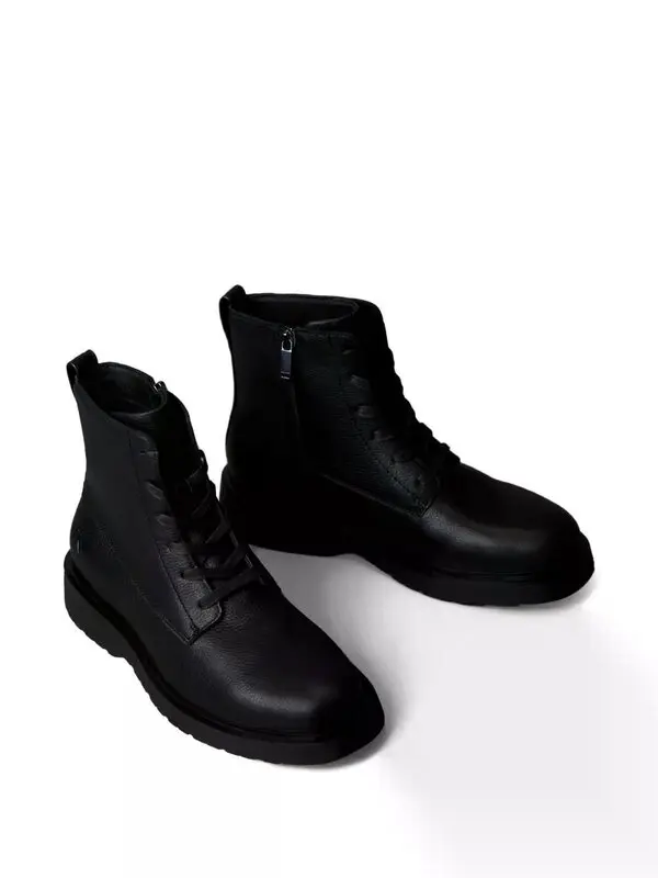 Calvin Klein Logo-detail Leather Boots