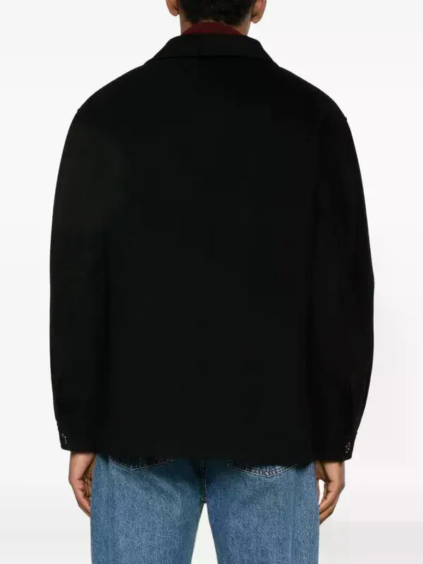 Tagliatore Milton Four-pocket Wool Overshirt - Black