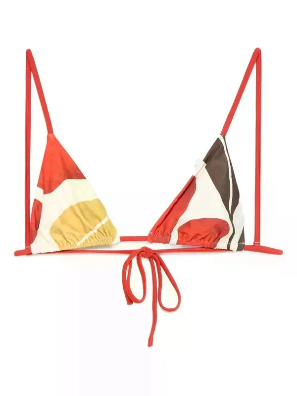 Sir The Label Julietta Flower-print Bikini Top - Red