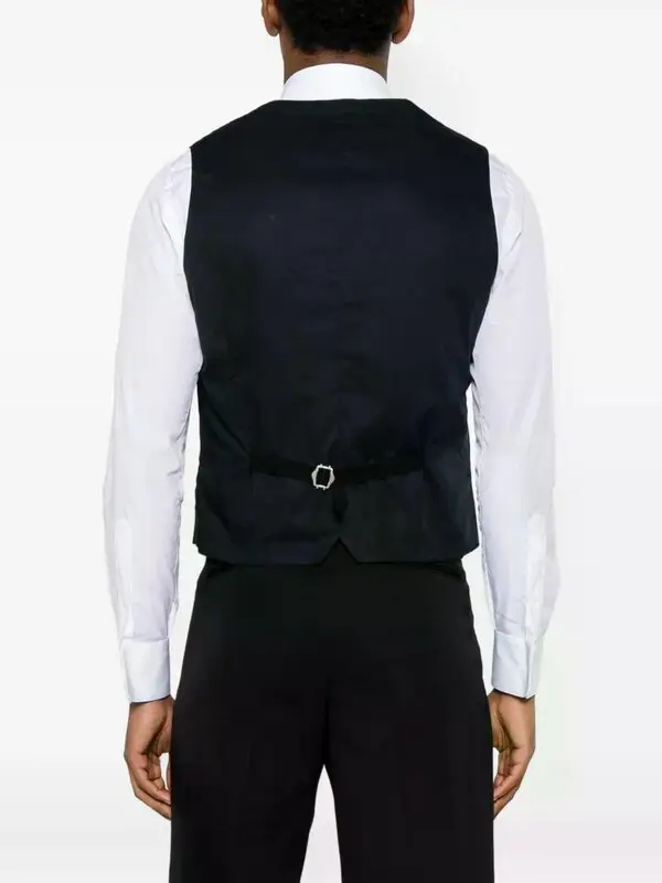 Tagliatore Brian Button Waistcoat - Blue