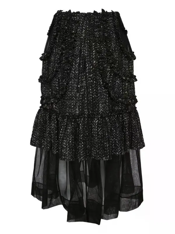 Simone Rocha Multi-frill Patchwork Midi Skirt