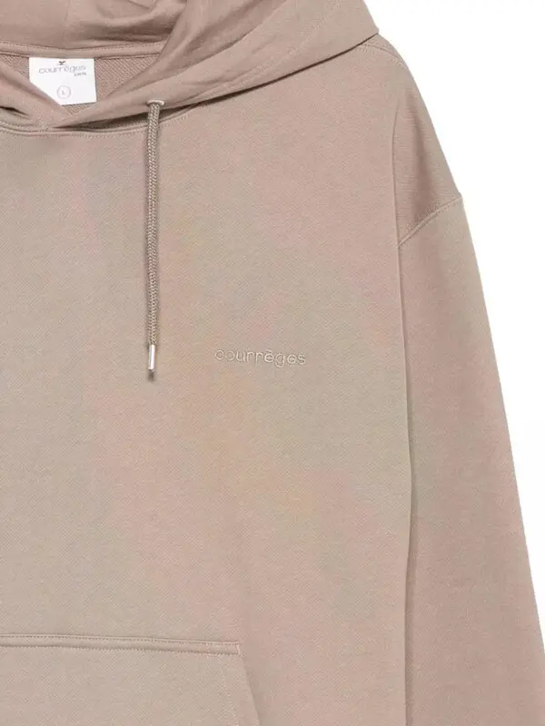 COURREGES Hand-warmer Pouch Hoodie - Brown