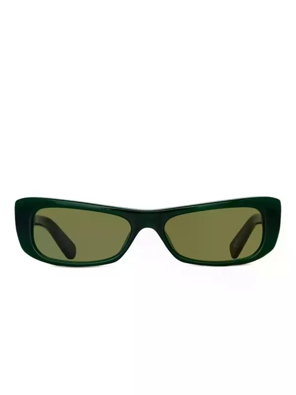 Linda Farrow X Jacquemus Rectangle-frame Sunglasses - Green