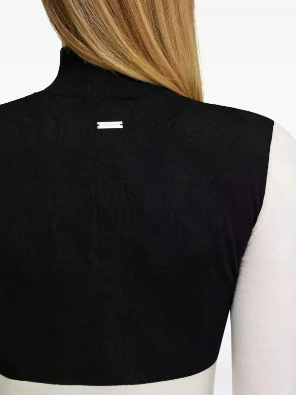FERRAGAMO Colour-block Turtleneck Dress - White