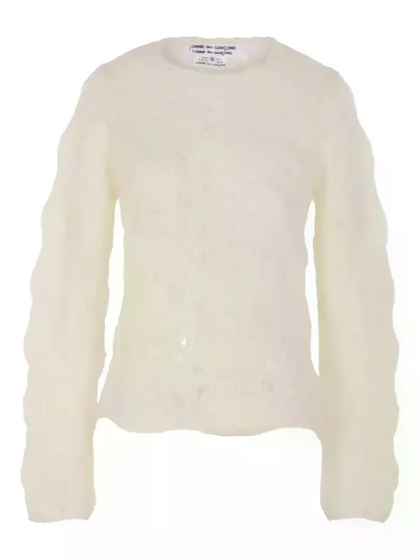 Comme Des Garçons Open-work Long-sleeve Sweater - Neutrals