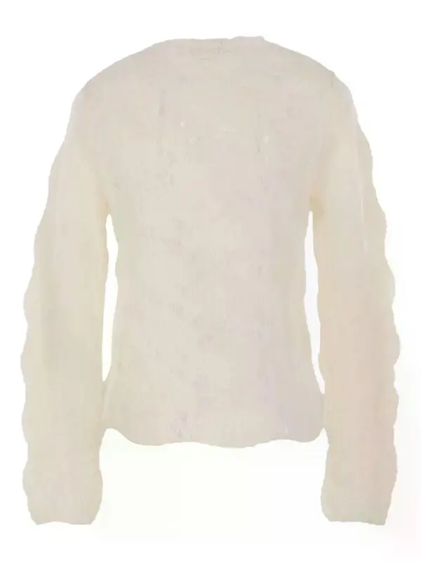 Comme Des Garçons Open-work Long-sleeve Sweater - Neutrals