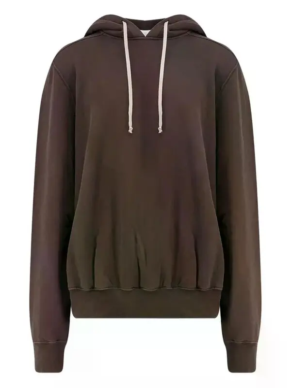 Rick Owens Drawstring Cotton Hoodie - Brown