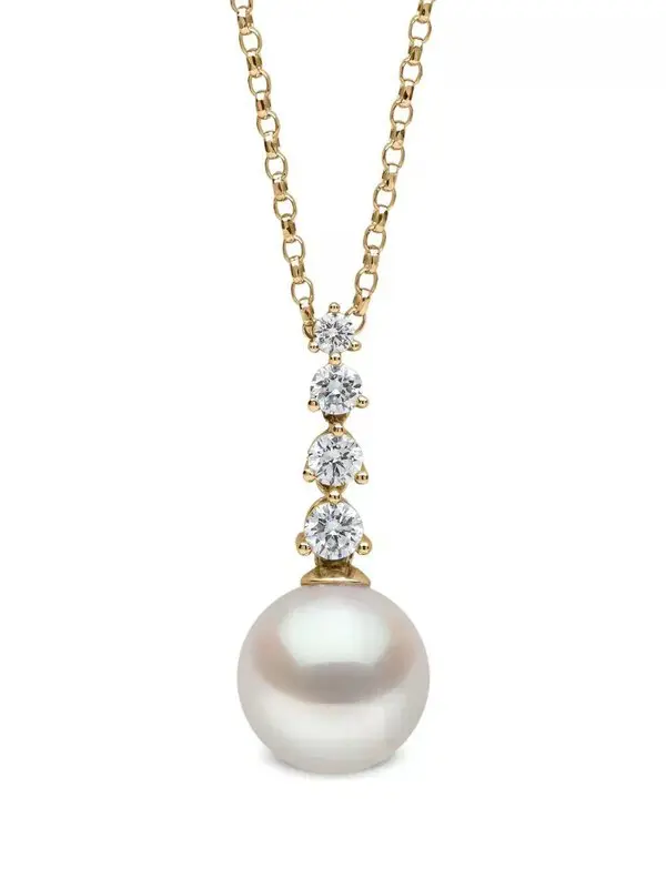 Yoko London 18k Yellow Akoya Pearl And Diamond Pendant - Gold