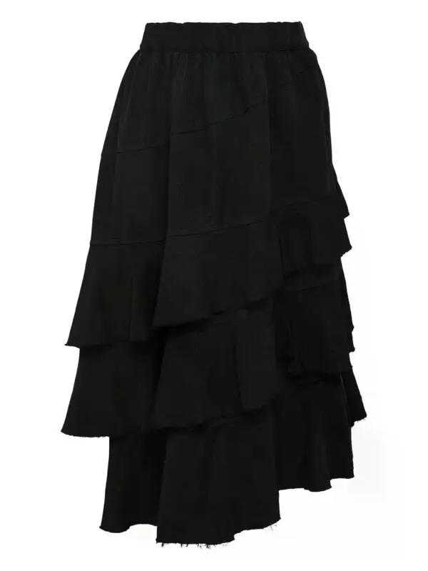 Comme Des Garçons Layered-design Midi Skirt - Black
