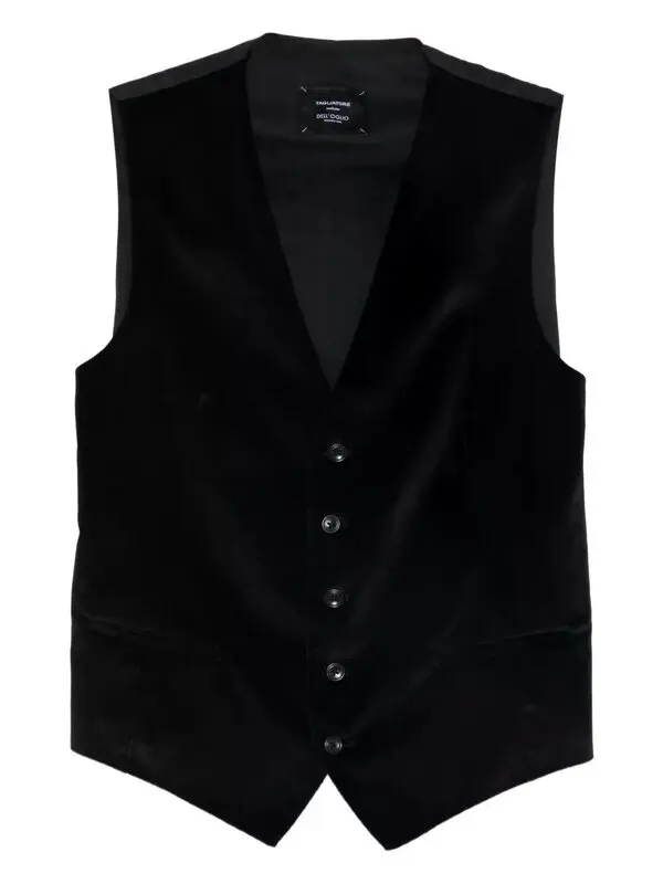 Tagliatore Brian Button Waistcoat - Black